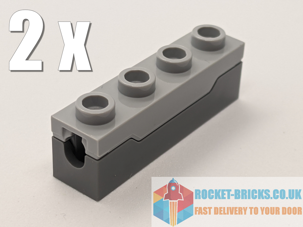 ⭐️️2 x new lego 15301c01 projectile launcher 1 x 4 - dark bluish grey