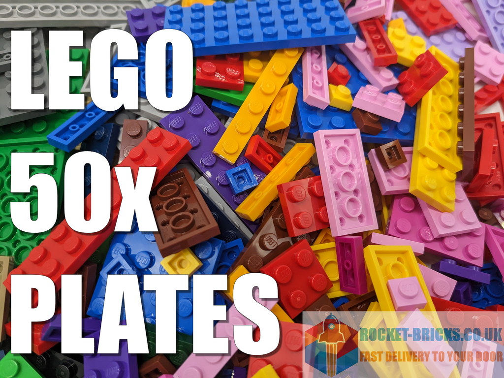 ⭐️️50x brand new lego plates + mixed colours + mixed sizes + hours of